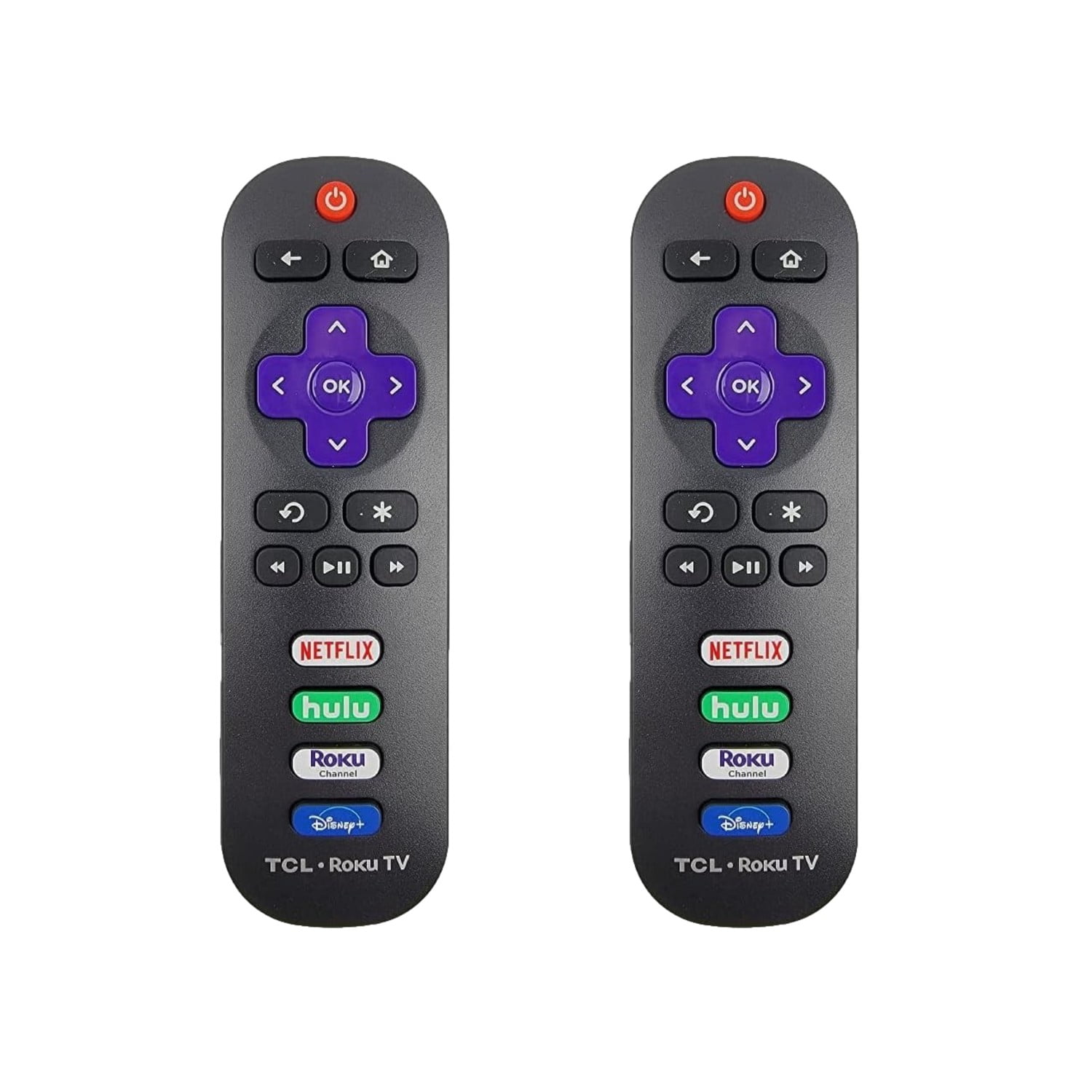 2 PACK - OEM Replacement Remote Control fit for All TCL Roku Smart TVs ...