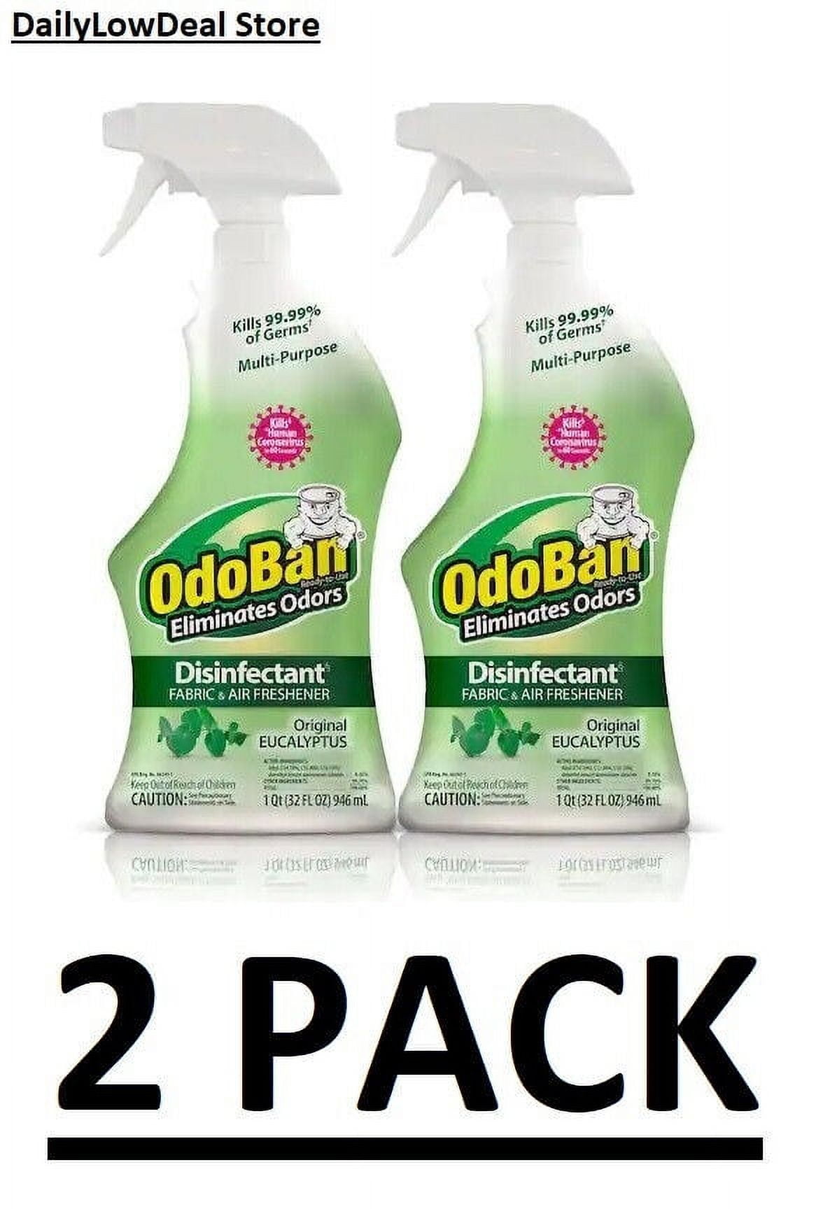 OdoBan 2 Pack 32 oz. Eucalyptus Multi-Purpose Disinfectant Spray ...