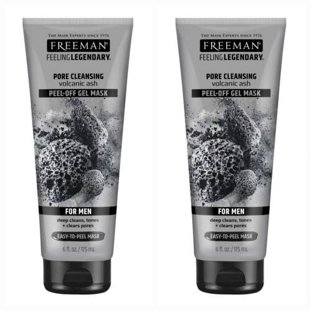 2 PACK Of Freeman Feeling Legendary Men Peel-Off Gel Mask, Volcanic Ash ...