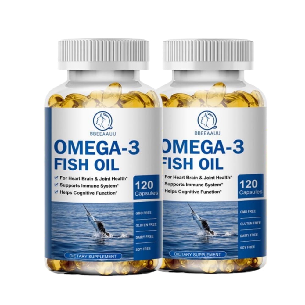 (2 Pack)Omega 3 Fish Oil Supplements - EPA & DHA - Supports Heart ...