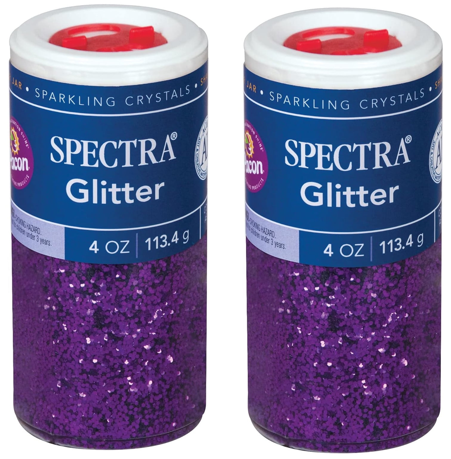 (2-PACK) - Pacon Spectra Glitter Sparkling Crystals, 4 oz., Purple ...