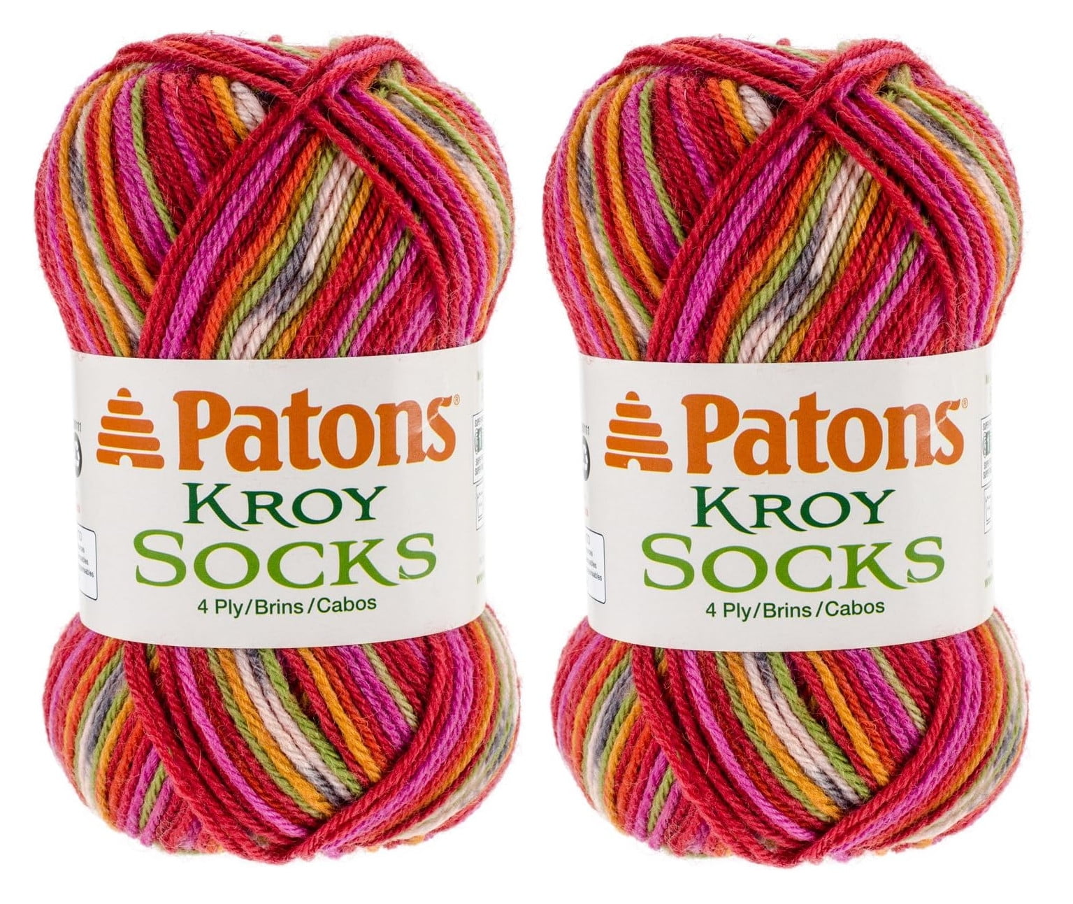 2-PACK - Patons Kroy Socks Yarn - Dads Jacquard - Walmart.com