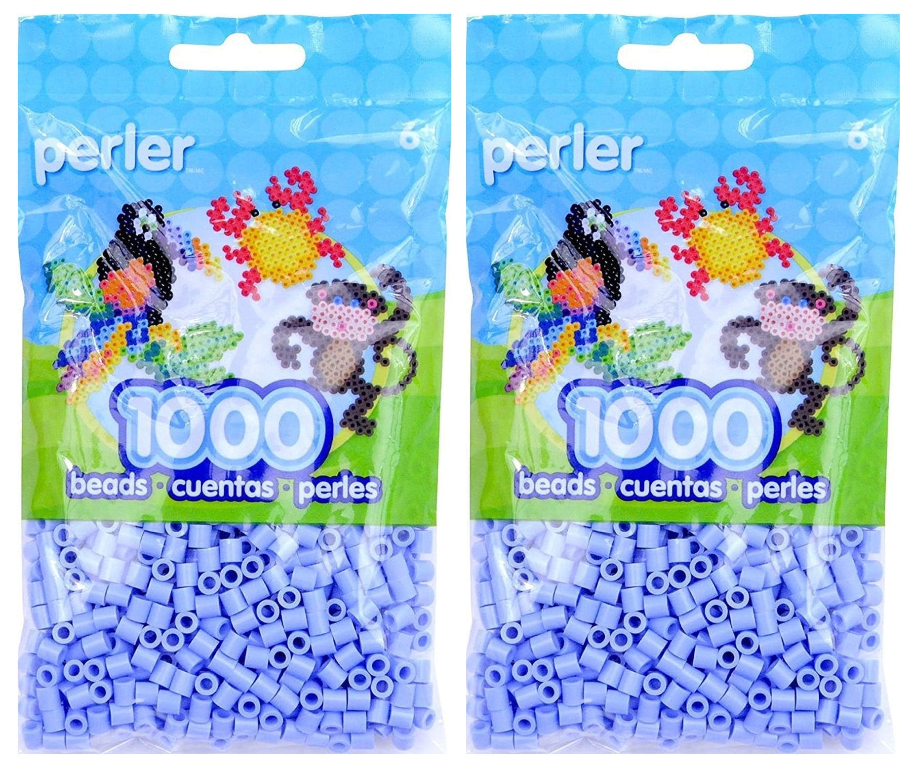 2-PACK - Perler Fun Fusion Beads 1000/Pkg - BlueBerry Creme - Walmart.com