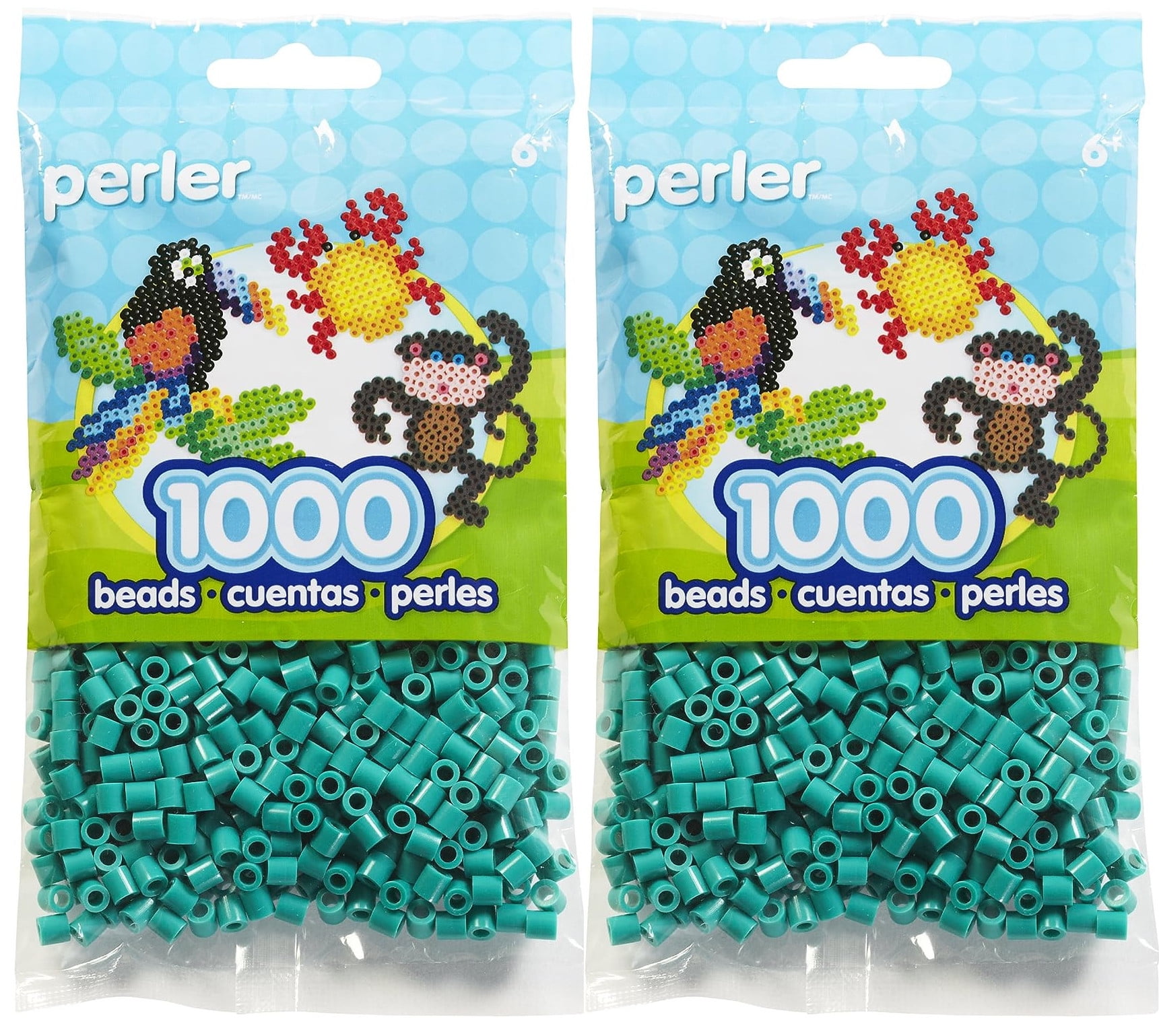 2-PACK - Perler Fun Fusion Beads 1000/Pkg - Parrot Green - Walmart.com