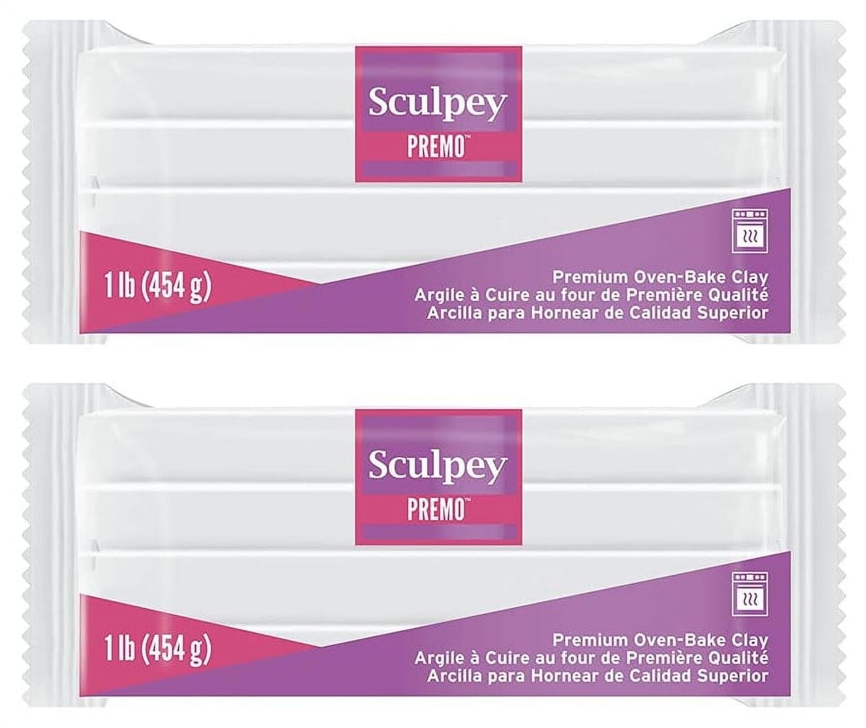 2-PACK - Polyform Premo - Premium Oven Bake Clay 1 Pound White ...