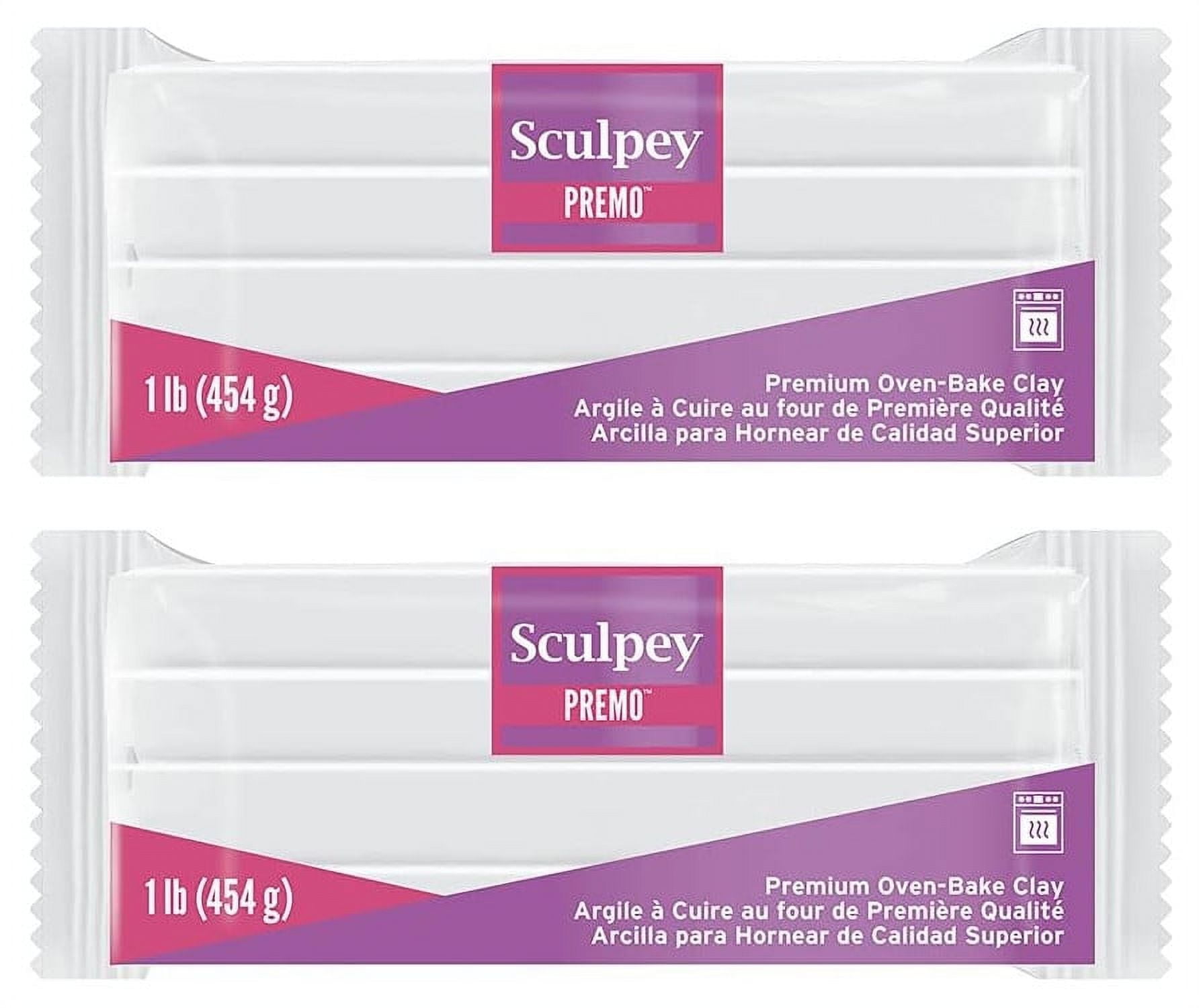 2-PACK - Polyform Premo - Premium Oven Bake Clay 1 Pound White ...