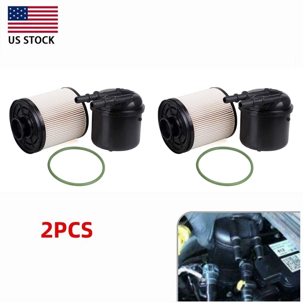2 PACK Powerstroke Diesel Fuel Filter Kit FD4615 For 2011-2015 6.7L ...