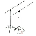 2 PACK - Professional Studio Microphone Boom Stand with Wheels by ...