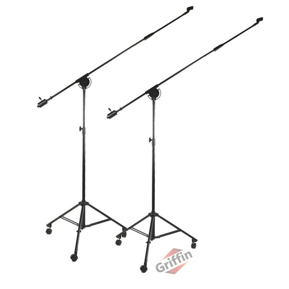 2 PACK - Professional Studio Microphone Boom Stand with Wheels by ...