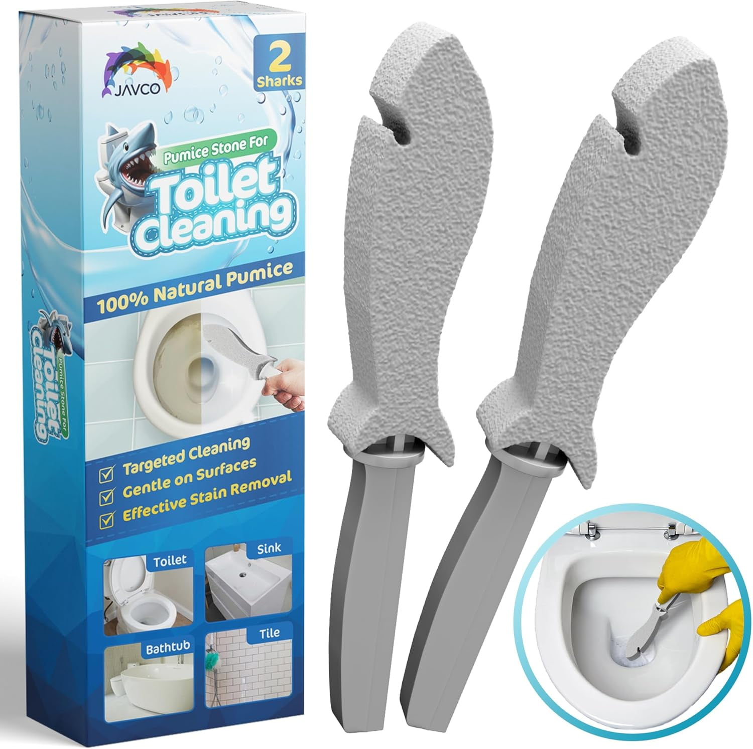 2 PACK Pumice Stone for Toilet Cleaning | Toilet Pumice Stone with ...