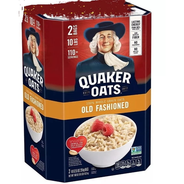 2 PACK - Quaker Oats Old Fashioned Oatmeal, 10 lbs (Total 20 lbs ...