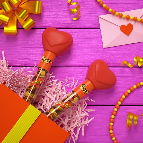 2 PACK REESE'S PIECES in a Crunchy Shell, Valentine's Candy Plastic ...