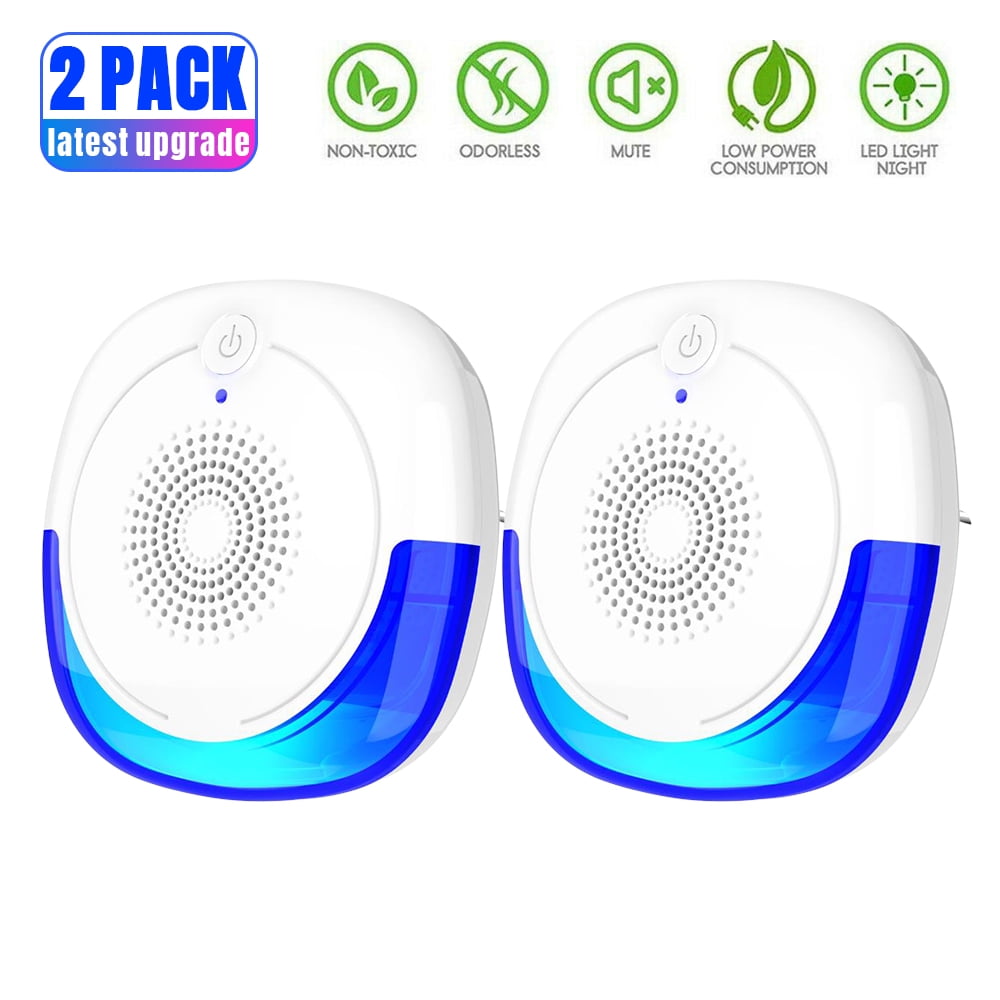 2 PACK Rodent Repeller, 2024 Newest Ultrasonic Pest Repellent Plug in ...