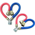 2 PACK, Rubber Hot Cold Washer Hose Y Mixer Plumbing Connector Burst ...