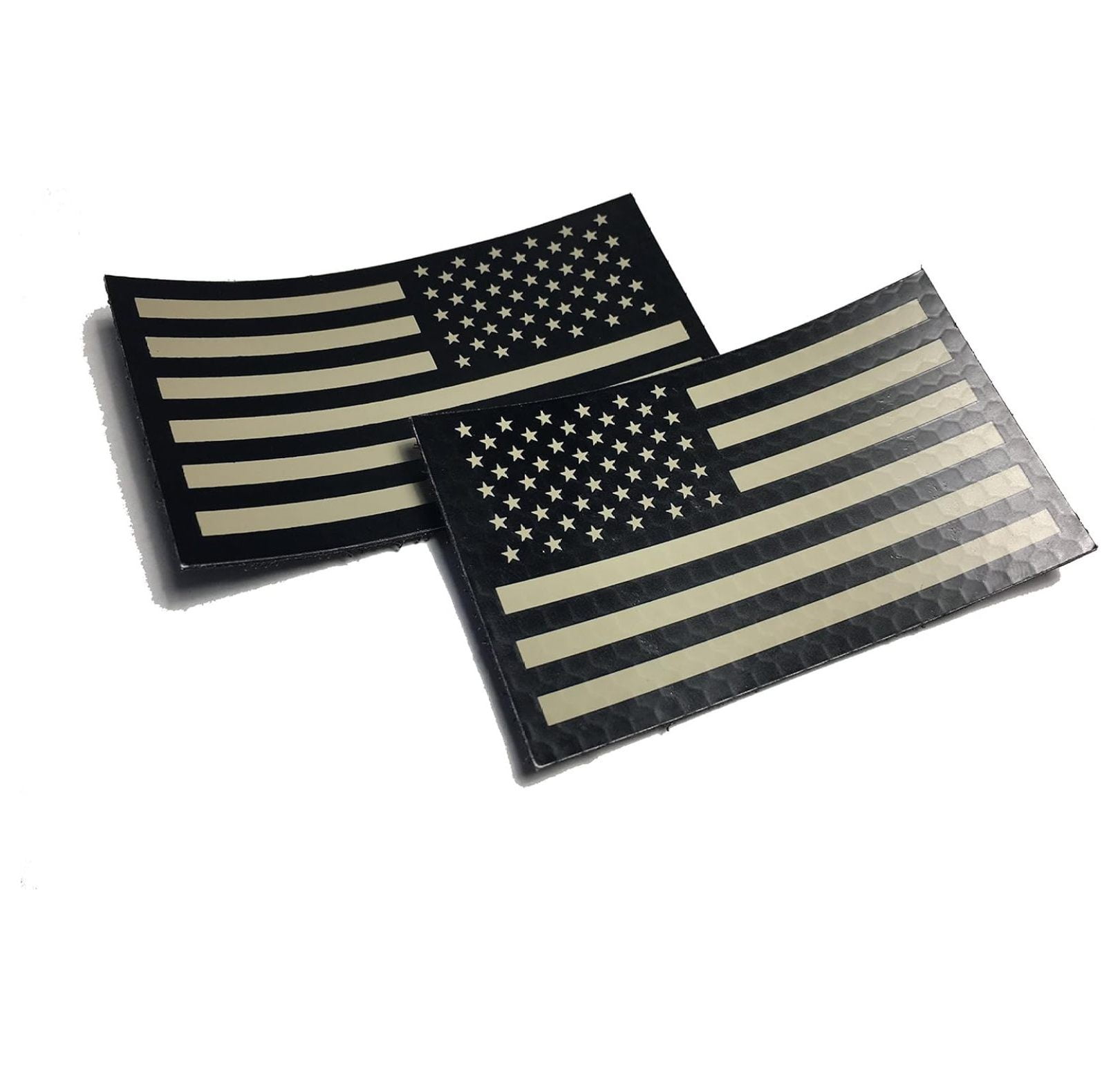 2 PACK Set - Authentic mil-spec 2" x 3.5" Black and Tan (FORWARD and REVERSED) Us Ir Infrared ...