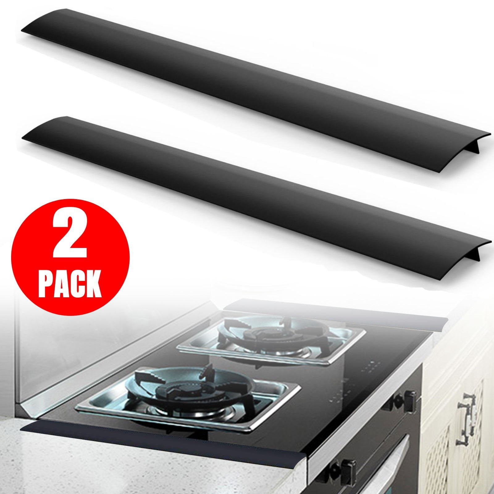 2 Pack Silicone Stove Gap Covers, Heat Resistant Kitchen Stove Counter ...