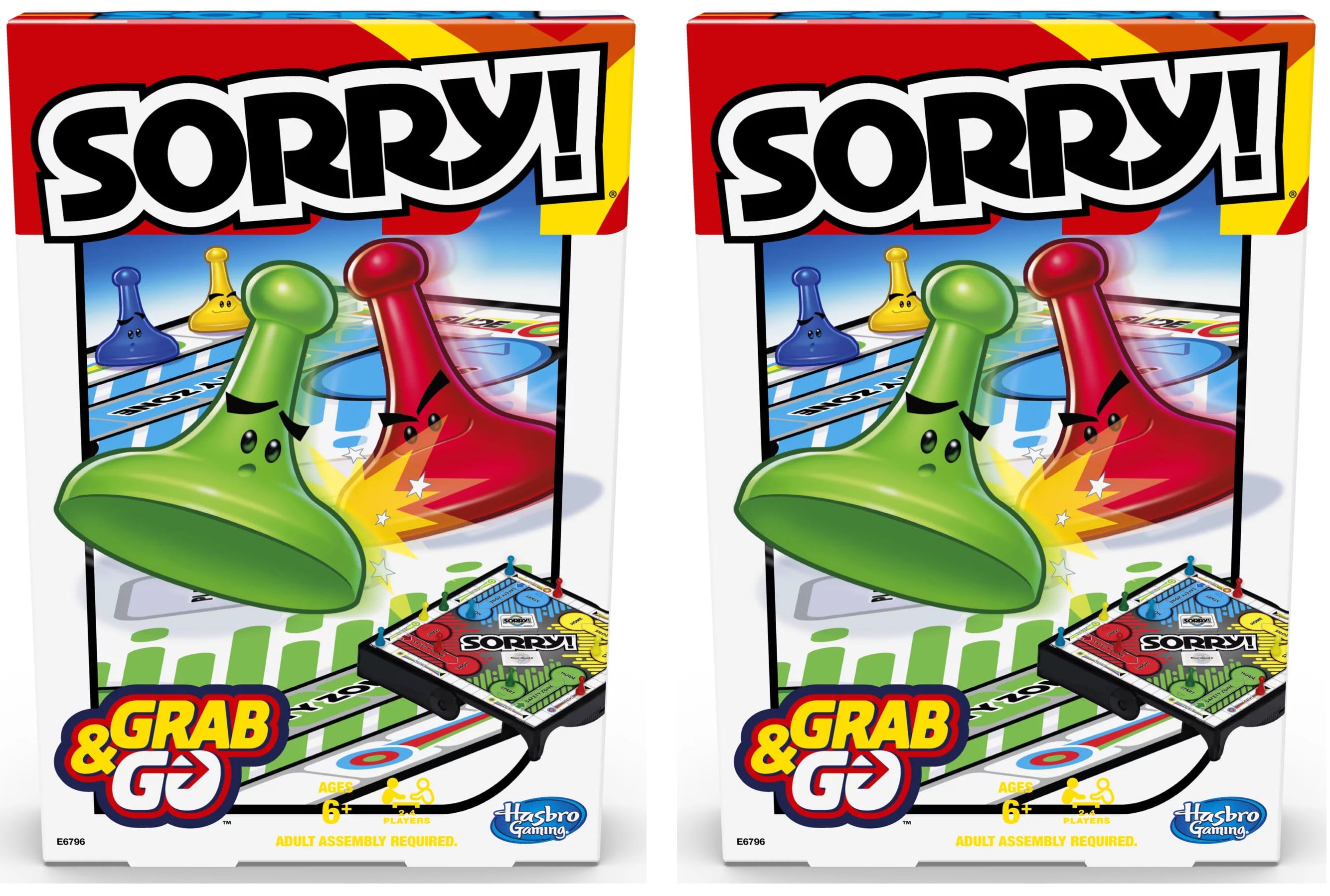 [2-PACK] - Sorry! Grab & Go Game, for Kids Ages 6 and Up, for 2-4 ...