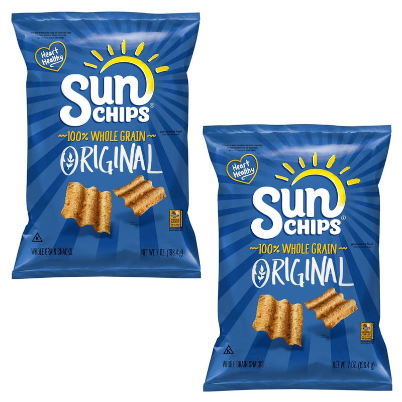 (2 PACK) SunChips Whole Grain Snacks, Original - Walmart.com