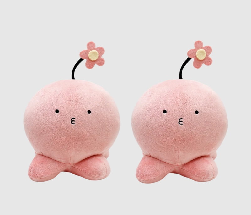 2 PACK Takopi's Original Sin Cute Pink Octopus with Flower Plush Toy ...
