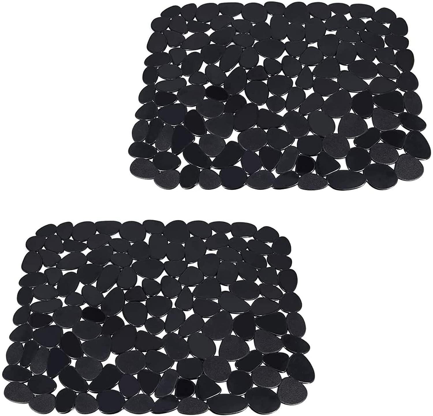 Large 2 PACK Textured Pebble Sink Mat Protector, Adjustable for Kitchen ...