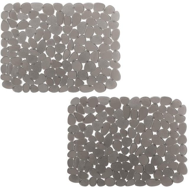 2 PACK Textured Pebble Sink Mat, Adjustable Kitchen Pad, 15.7x11.8 in ...