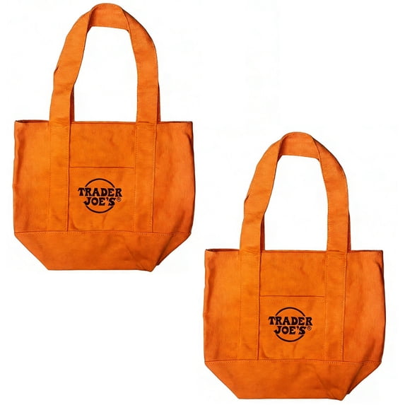 2 PACK Trader Joe's Canvas Bags Economical Canvas Tote Bags for Shopping, Walking Fashion ...