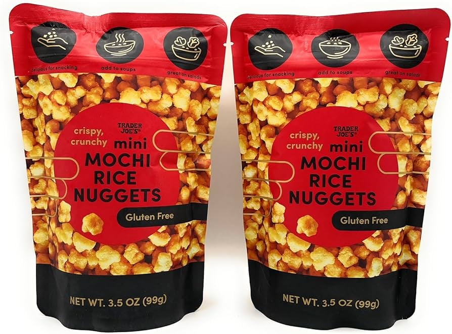 2 PACK Trader Joe's Crispy, Crunchy Mini Mochi Rice Nuggets 3.5 OZ EACH - Walmart.com