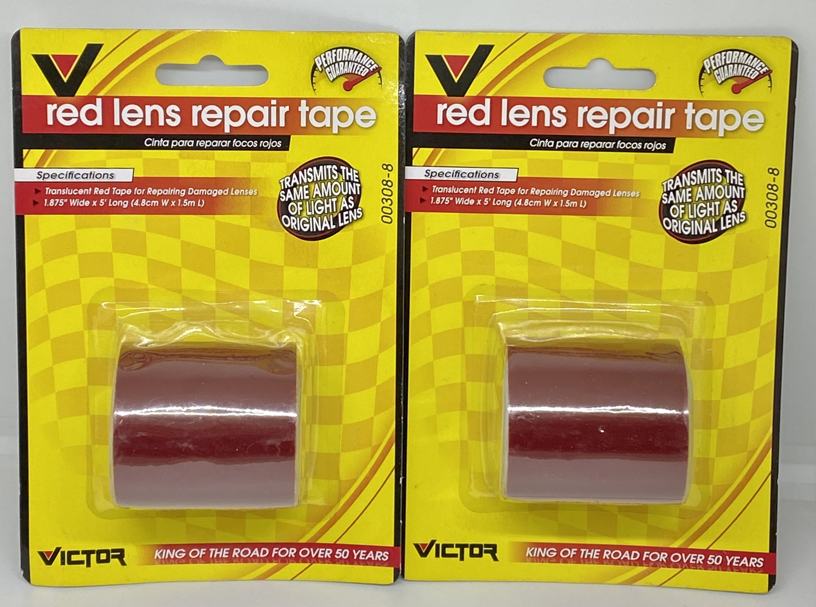 2-PACK Victor Lens Repair Tape 1.875" X 60" Red - Walmart.com