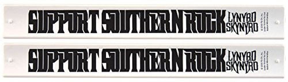 2 PACK WHITE SLAP BAND W/BLACK SUPPORT SOUTHERN ROCK AND LYNYRD SKYNYRD ...