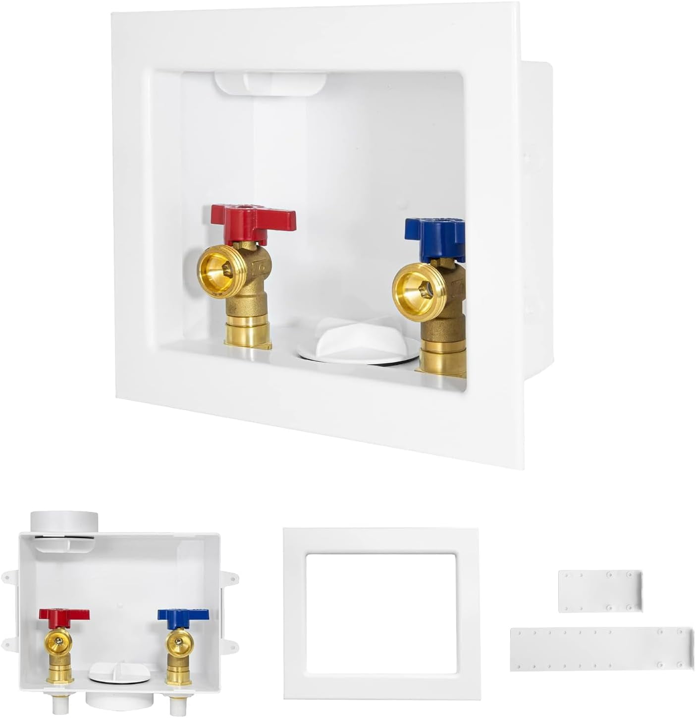 2-PACK Washing Machine Outlet Box, Laundry Washer Box with Central and ...