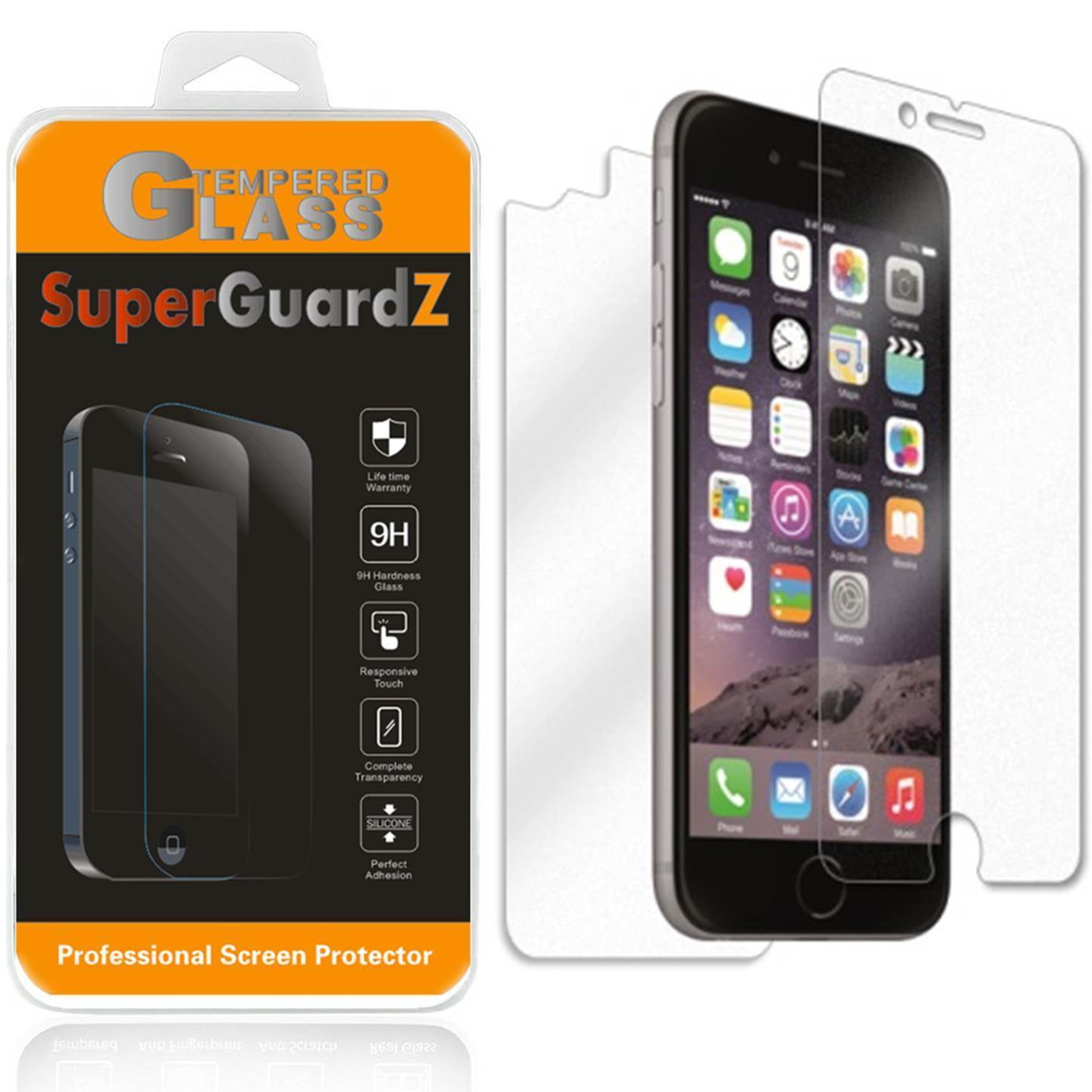 [2-PACK] iPhone 8 SuperGuardZ FULL BODY [Front + Back] Screen Protector ...