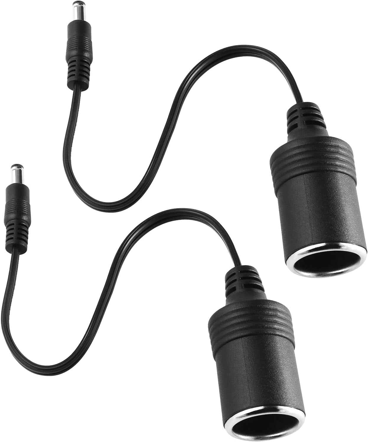 2 PACKS USB To 12V Car Cigarette Lighter Female Socket Converter ...