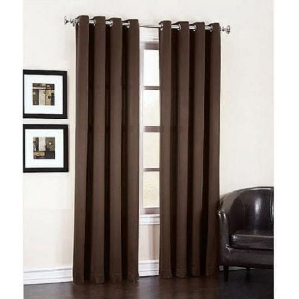 2 PANELS SILK BLACKOUT THERMAL GROMMET FOAM LINED WINDOW CURTAIN DRAPE ...