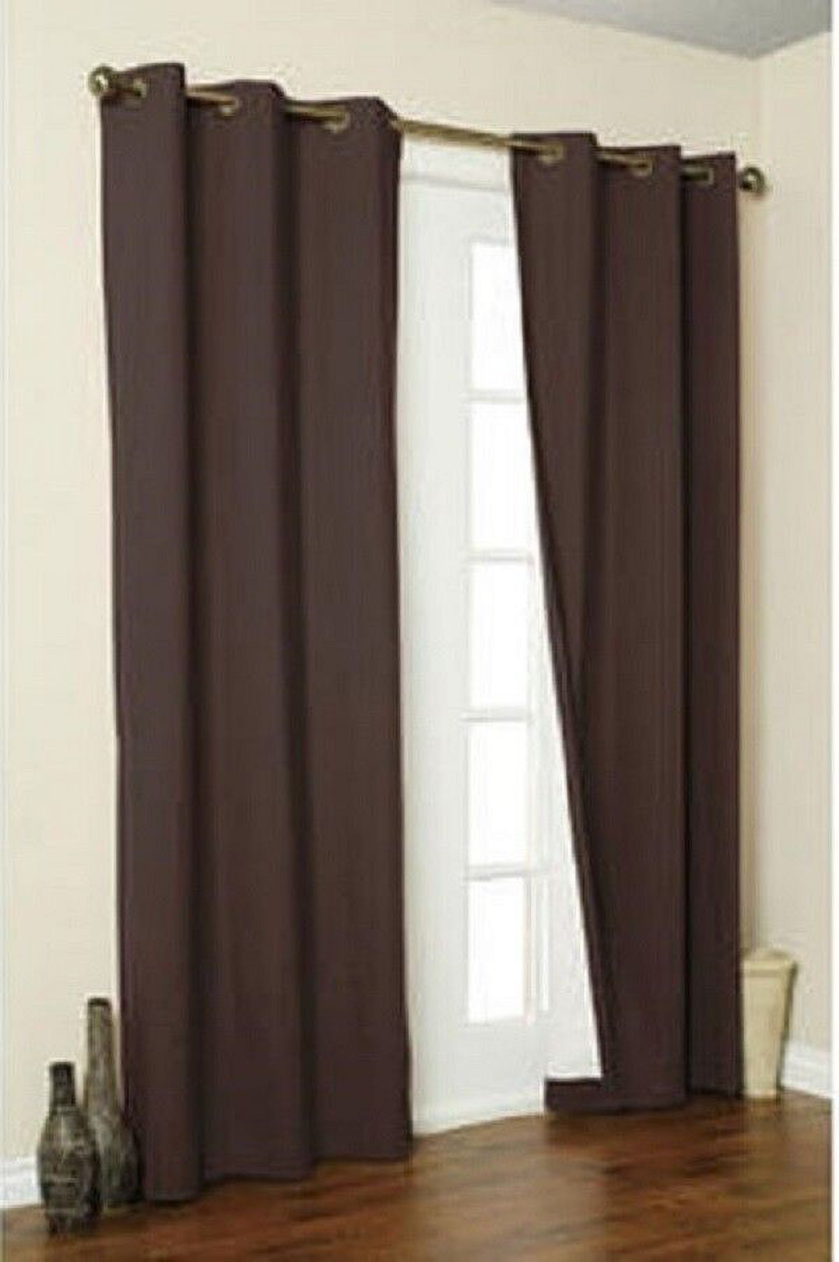 2 PANELS SOLID BLACKOUT GROMMET FOAM LINED WINDOW CURTAIN DRAPE K92 ...