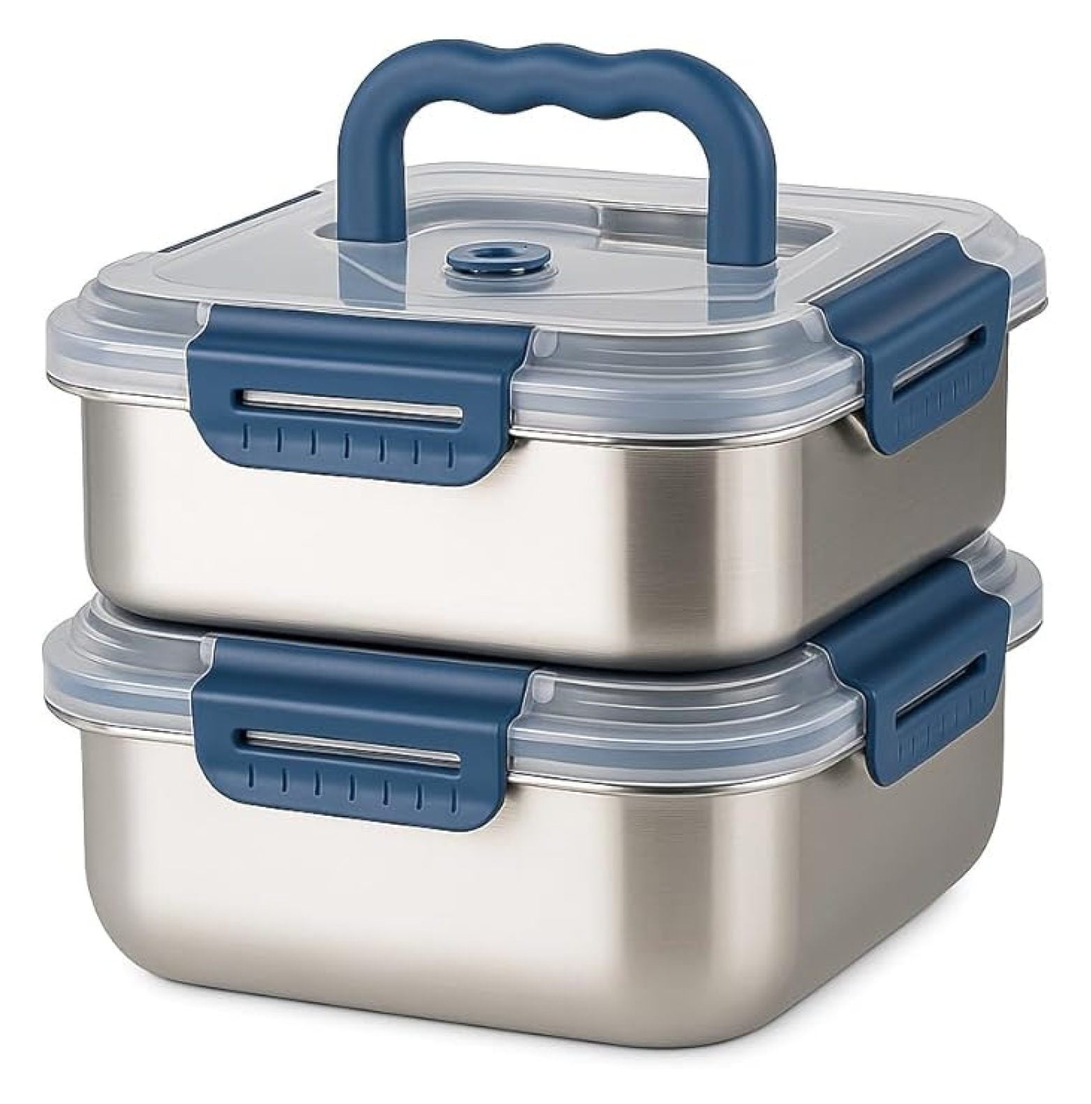 2 PC 1800ML/61oz Extra-Large Stainless Steel Food Storage Containers ...