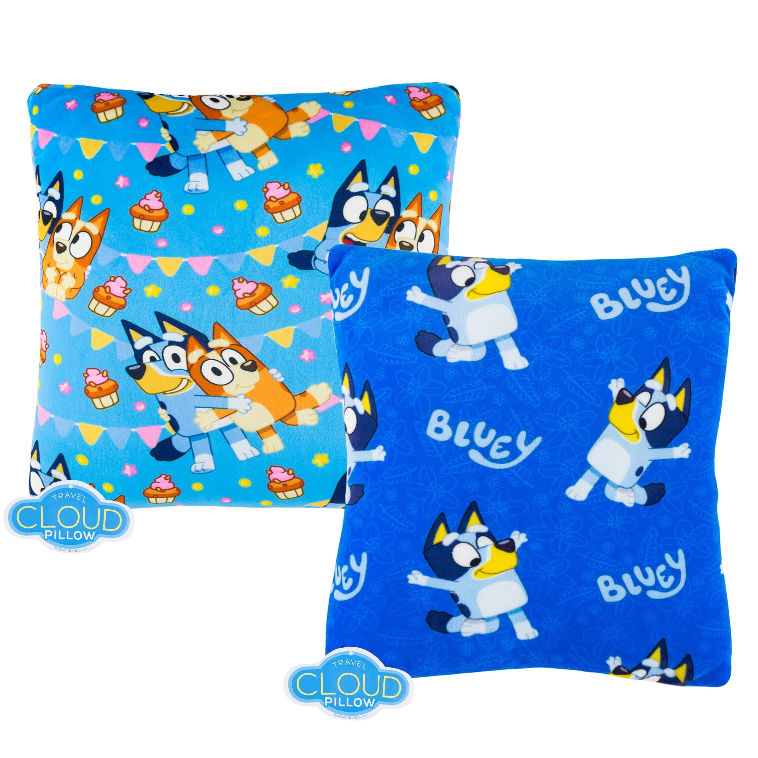 2 PC Bluey Travel Cloud Pillow 12 inches- ASSORTED - Walmart.com