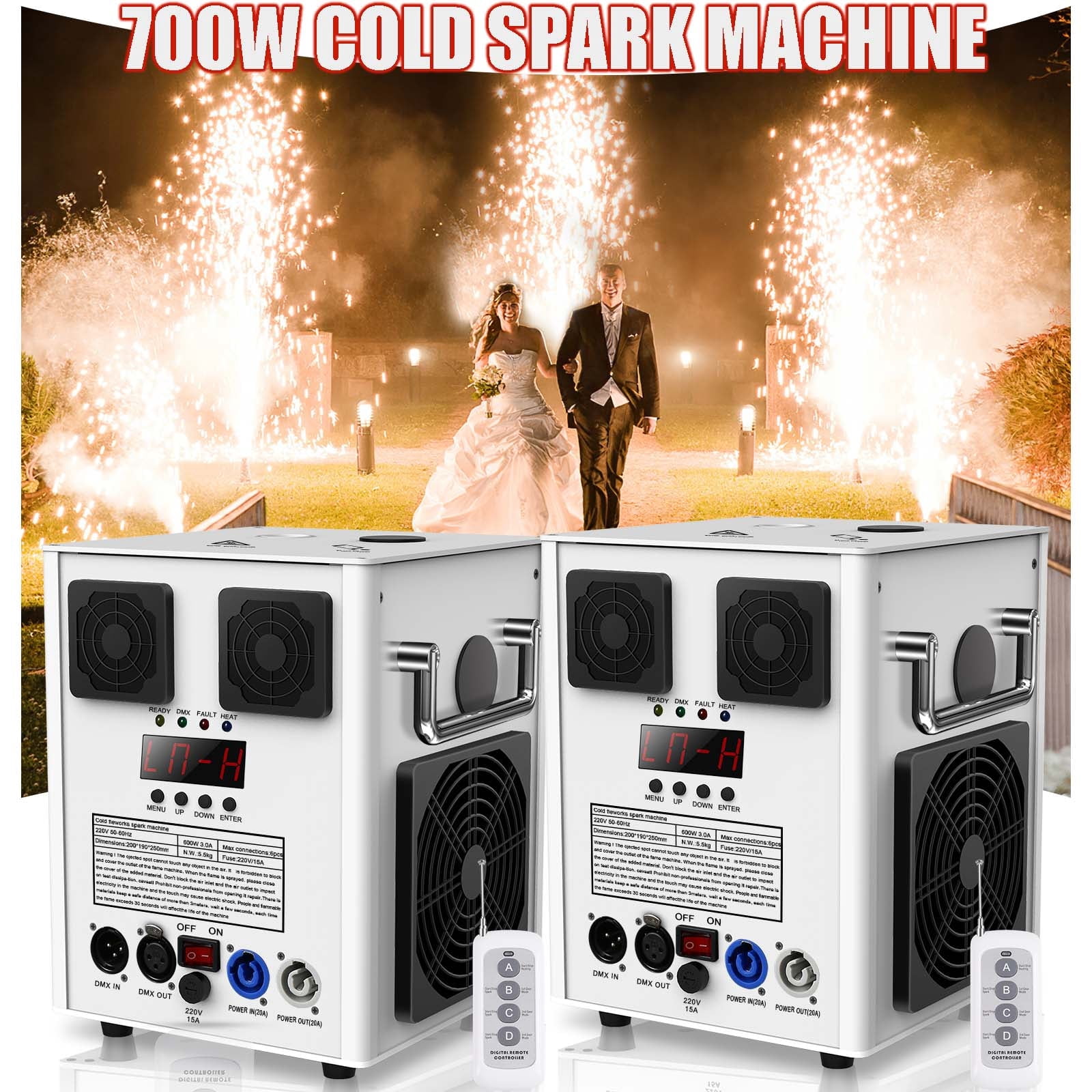700W Cold Spark Machine Stage Effect DMX Firework DJ Event Party ...