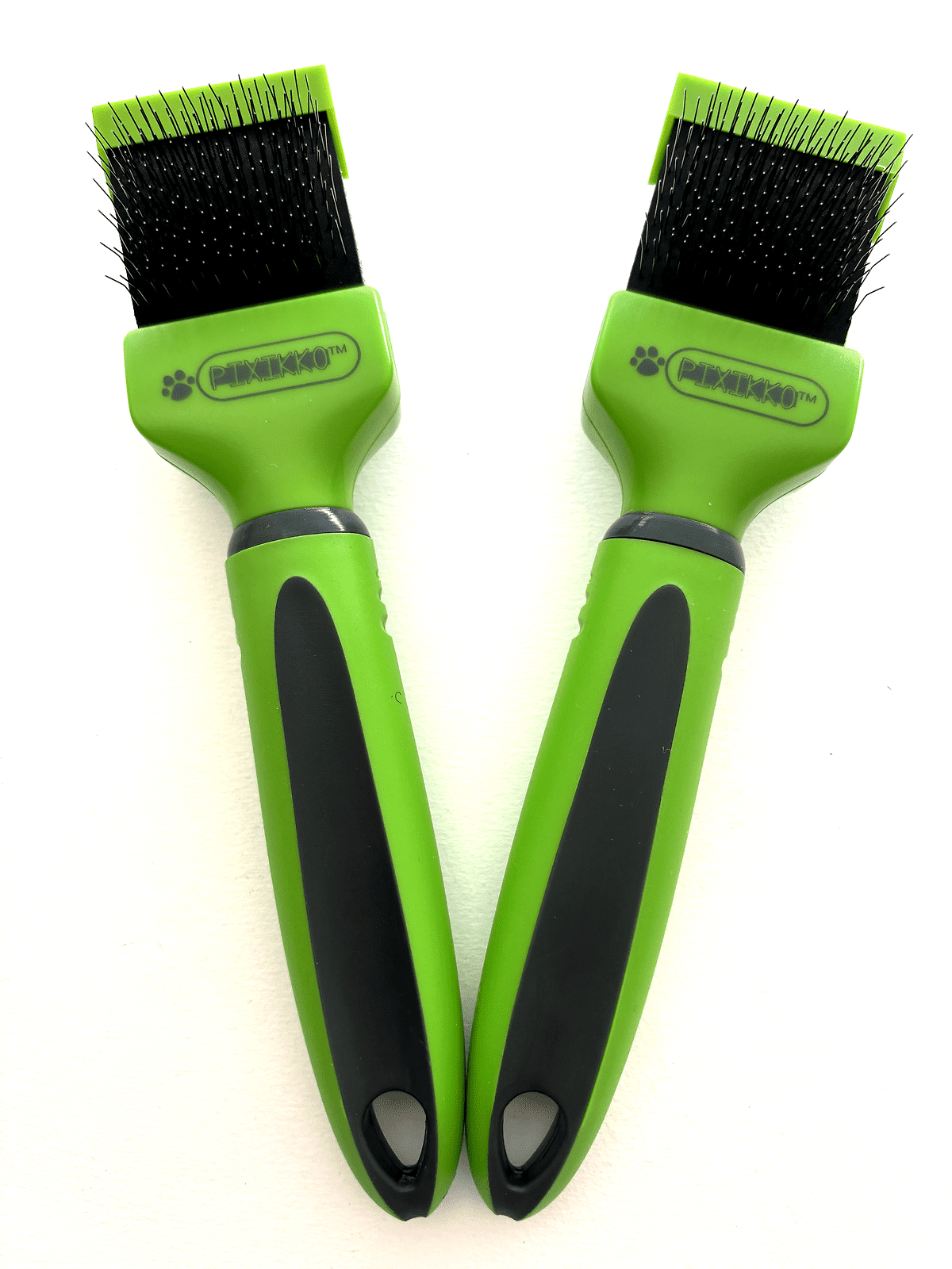 2-PC Double Sided Pet Flexible Head Slicker Brush Comb Shedding Cat Dog ...