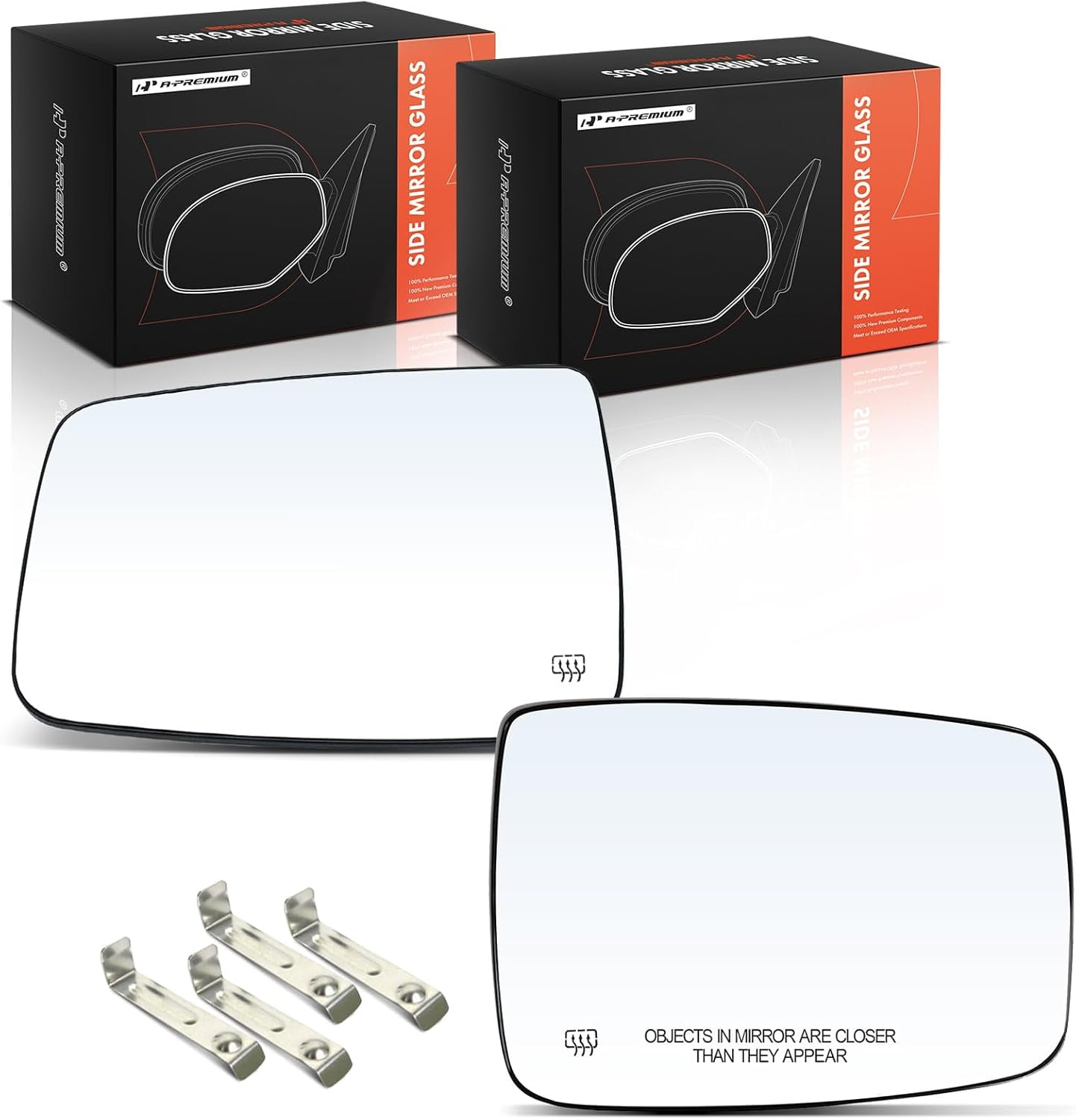 2-PC Driver and Passenger Side Heated Mirror Glass Compatible with 2009 ...