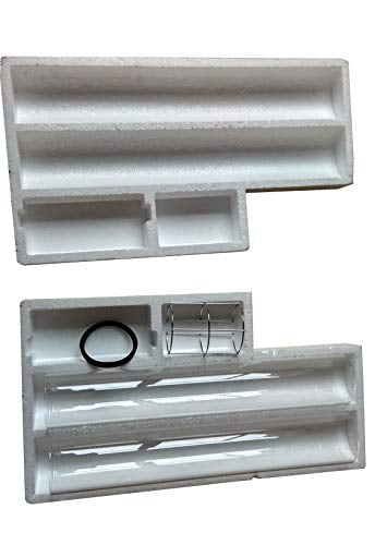 2-PC Glass Tube Replacement for 4-Sided Tall Pyramid Flame Style Patio ...