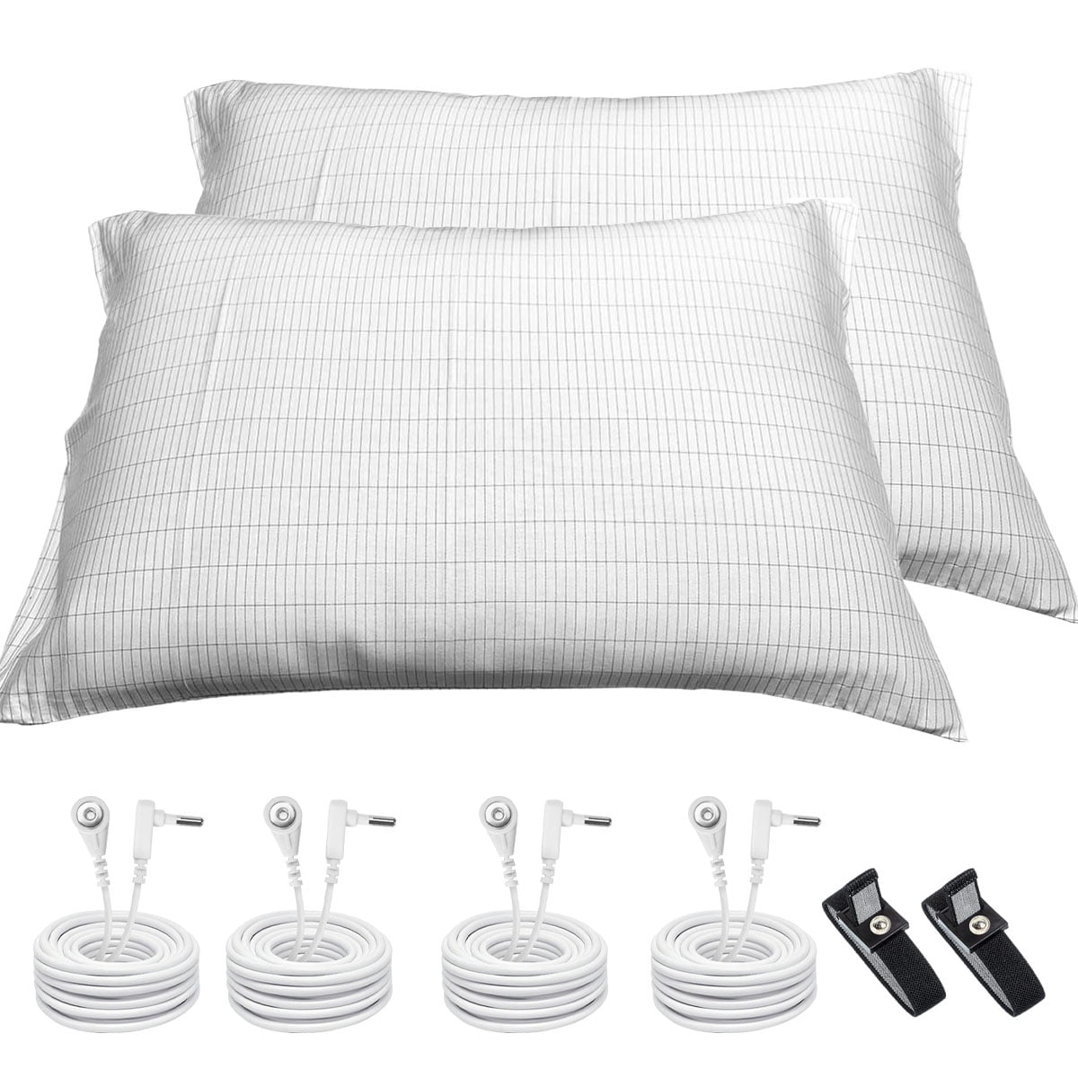 2 PC Grounding Pillowcase Cotton Pillowcases Sliver Fiber Conductive ...