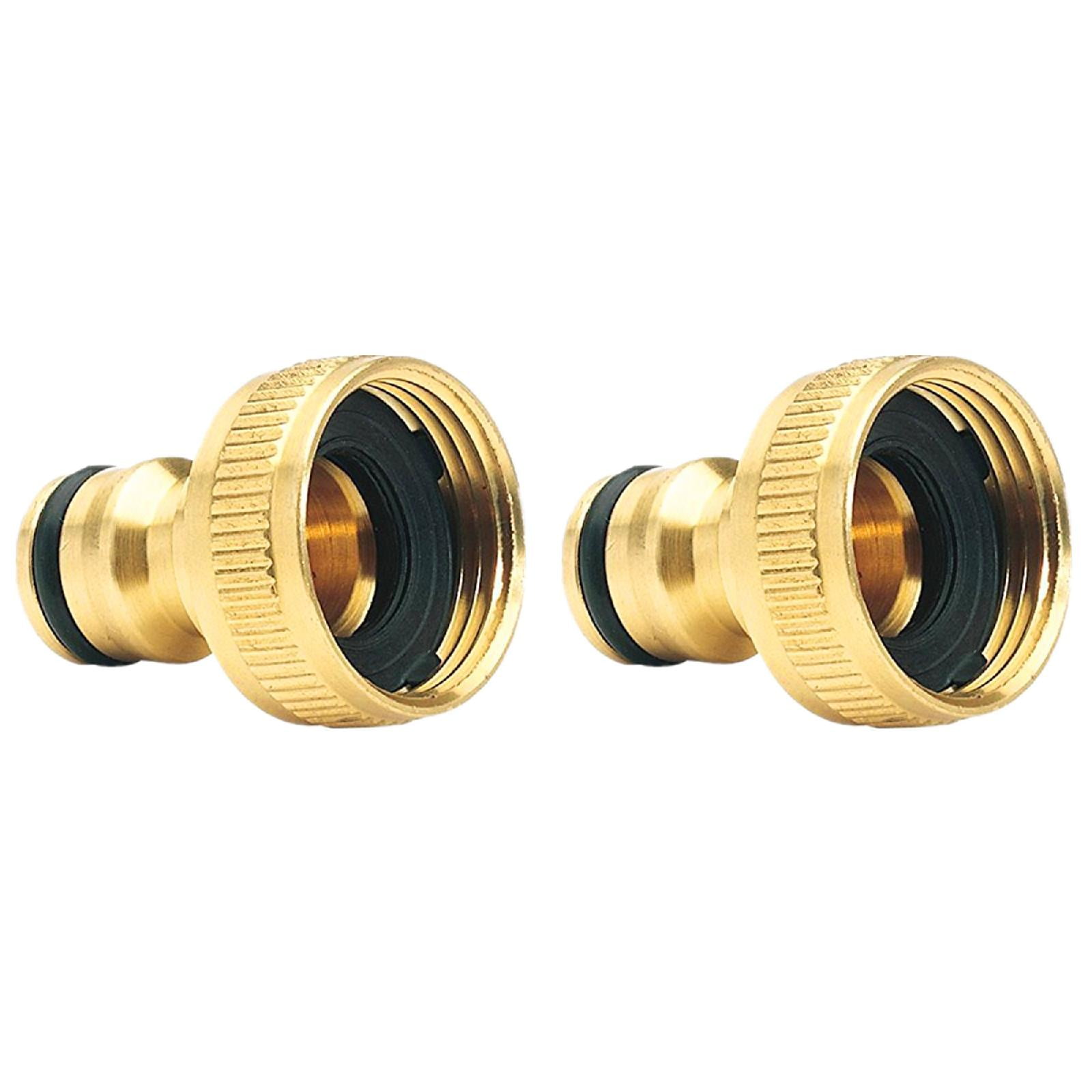 2 PC Hose Brass Connector Garden Adaptor (3/4) Hose Accessories Quick ...