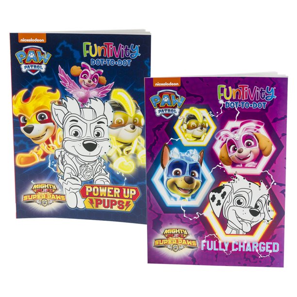2 PC Paw Patrol Mighty Pup Coloring and Activity Book - Walmart ...