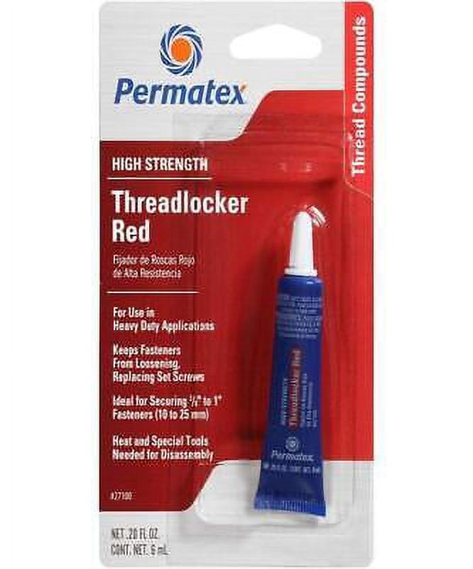 2 PC Permatex High Strength Threadlocker Liquid 0.2 fl. oz. - Walmart.com