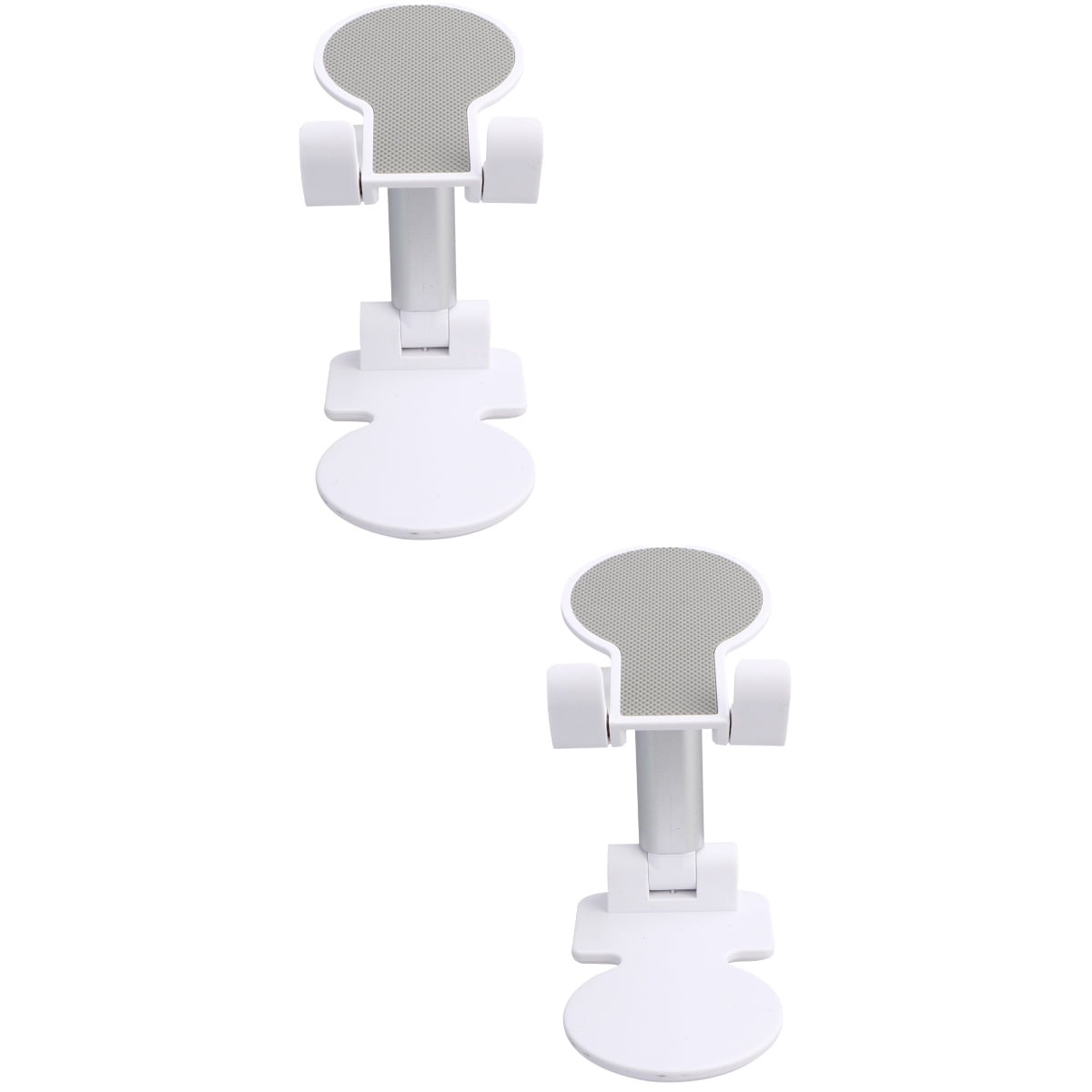 2 PC Phone Mount Tablet Holder White Laptop Stand Brackets Adjustable ...