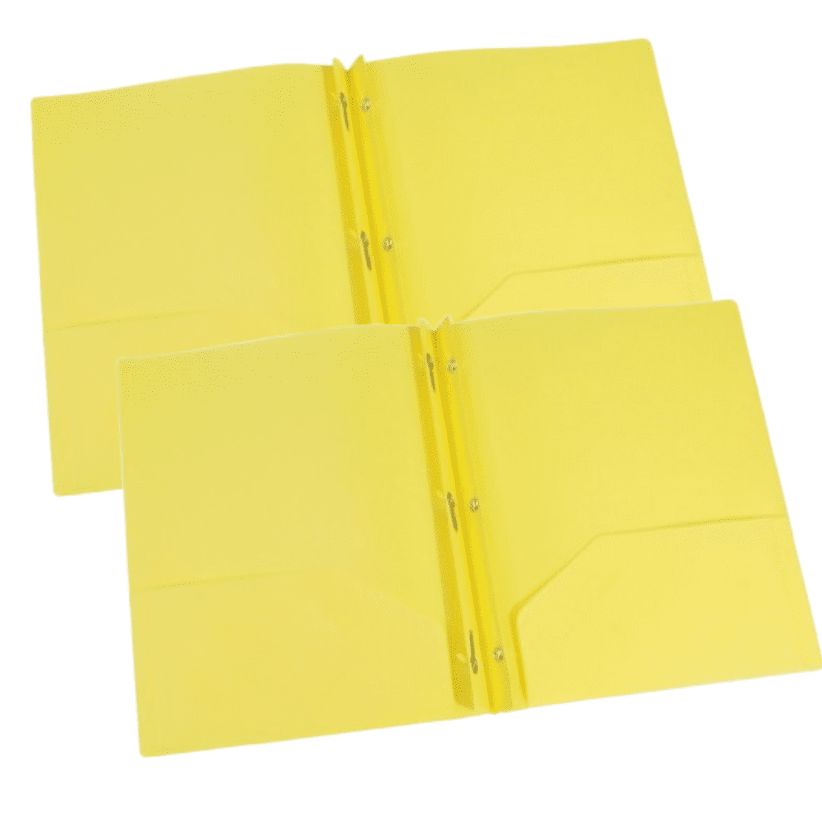 2 PC Plastic Color Pocket Folders - 2 Pocket Durable Folders with Metal ...