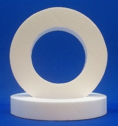 2 PC Set EPS Polystyrene Foam Wreaths 10" Floral Craft Rings - Walmart.com