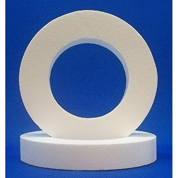 2 PC Set EPS Polystyrene Foam Wreaths 10" Floral Craft Rings - Walmart.com