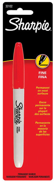 2 PC Sharpie Red Fine Tip Permanent Marker 1 pk (Pack of 6) - Walmart.com