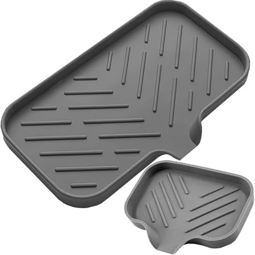 2 PC Sponge Stand for Kitchen Sink and Soap Tray for Bathroom Sink ...